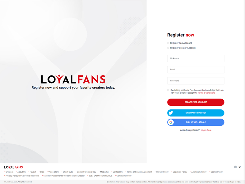 How to sign-up for LoyalFans.com – LoyalFans.com